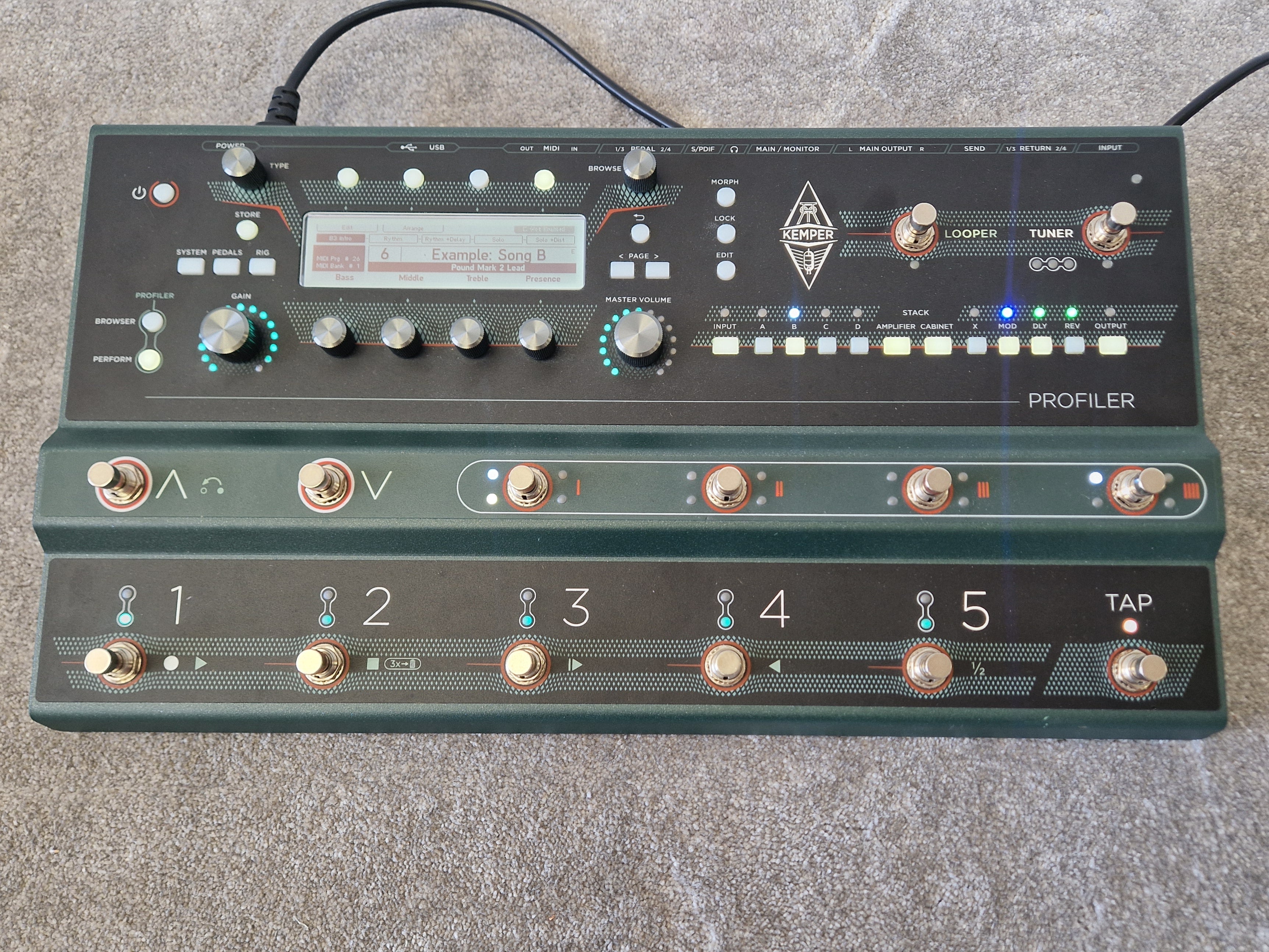 Kemper Profiler Stage All-in-One Guitar Amp Modeling Floorboard - FX ...