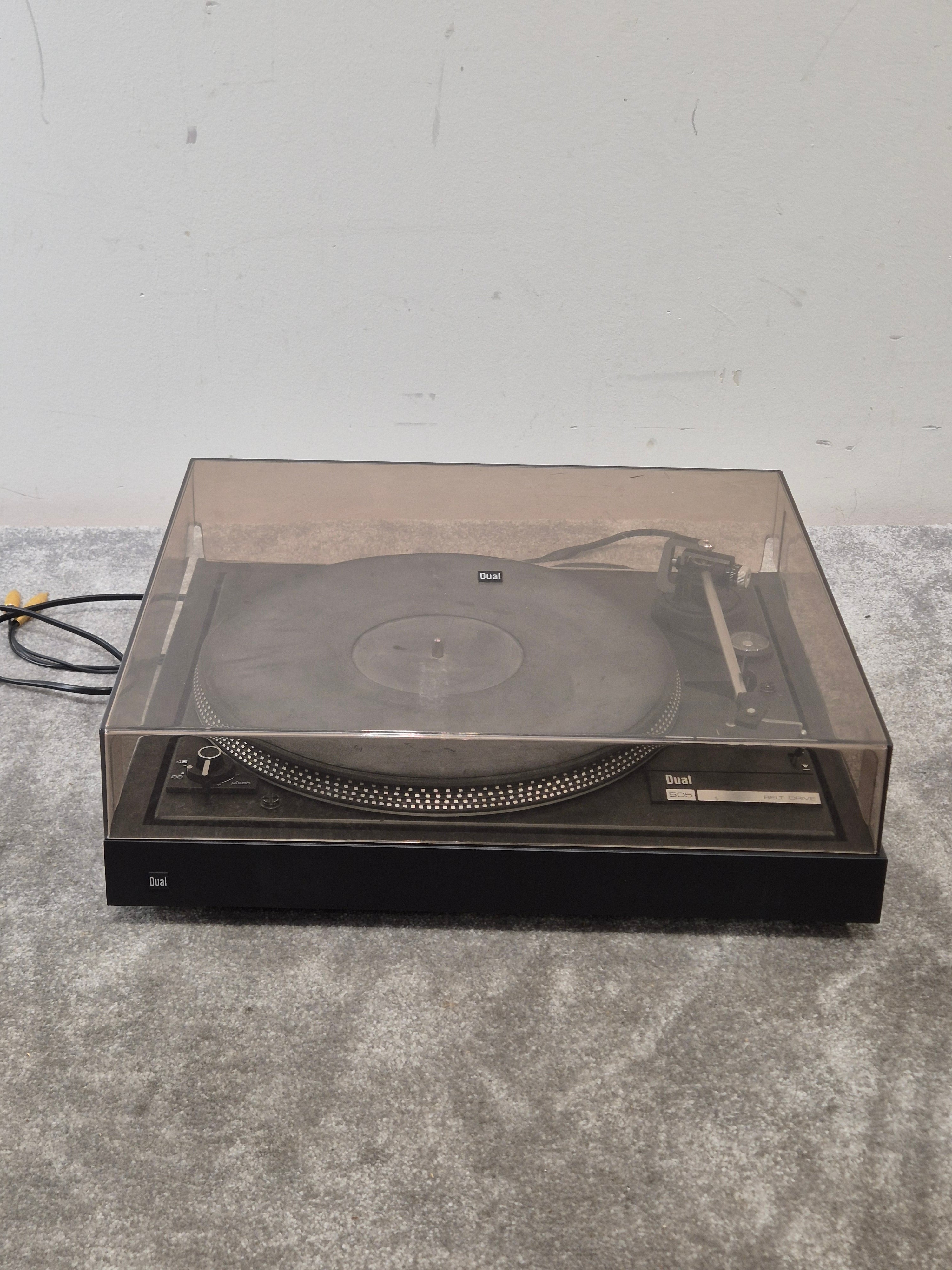 Dual 505 Turntable - Vintage Hi-Fi System - Spares or Repair w/ Lid an ...