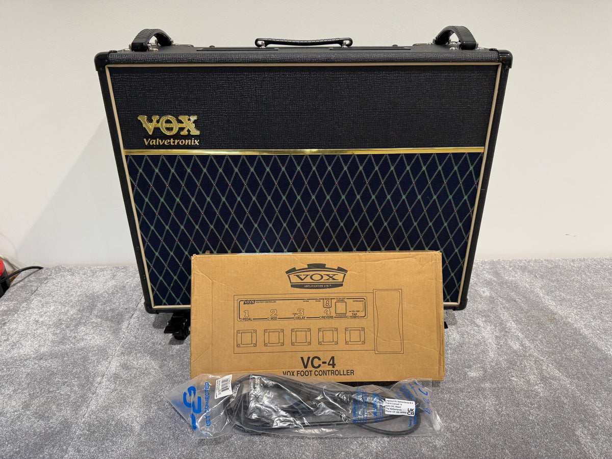 Vox AD120VT Guitar Amplifier with Vox VC4 Foot Controller and Amp Cove ...
